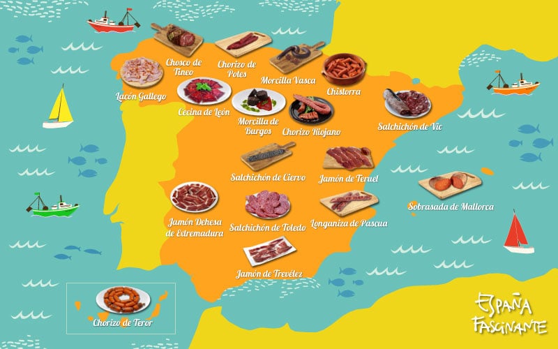 Embutidos españoles por cada comunidad - España Fascinante